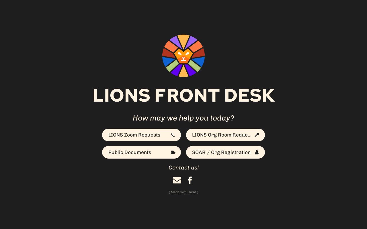 LIONS Front Desk
